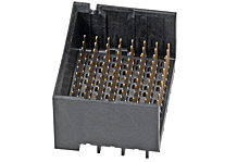 Impact 100 Ohm 4 Pair Vertical Backplane Header, Unguided, Left Endwall,  8 Columns, 96 Circuits, Pin Length 5.50mm, Plated Through Hole Dimension 0.39mm, Lead-Free for sale