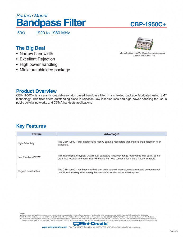 CBP-1950C+ technical document page 1