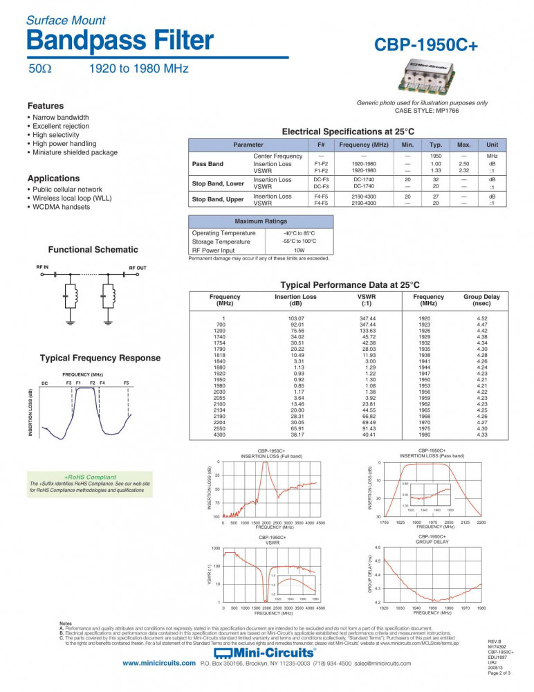 CBP-1950C+ technical document page 2