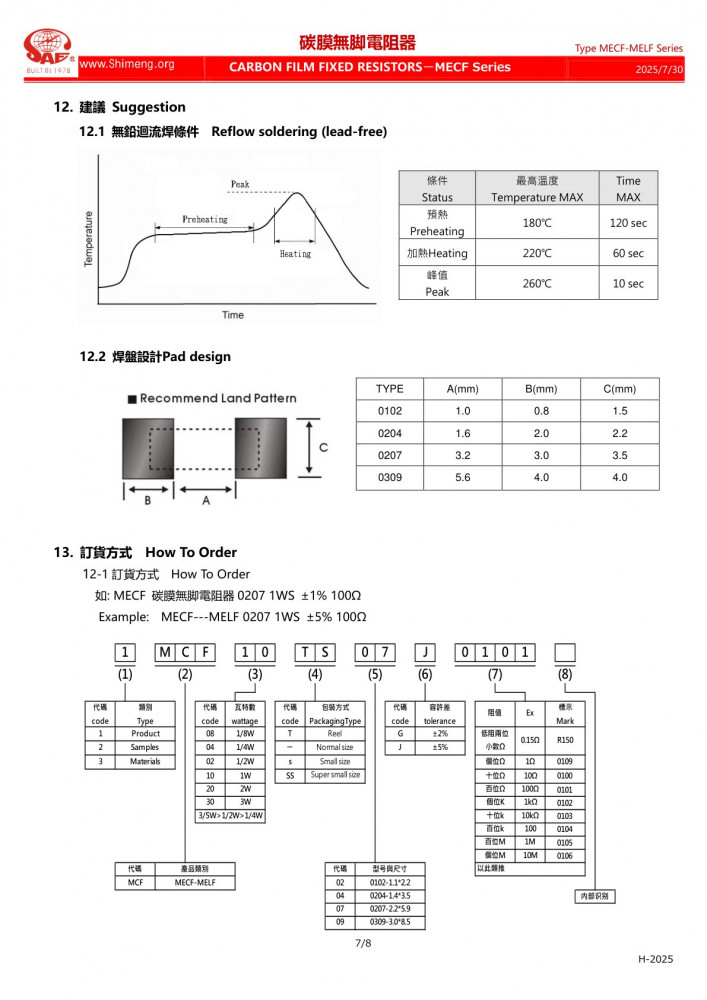 SAE MECF resistor specification page 7