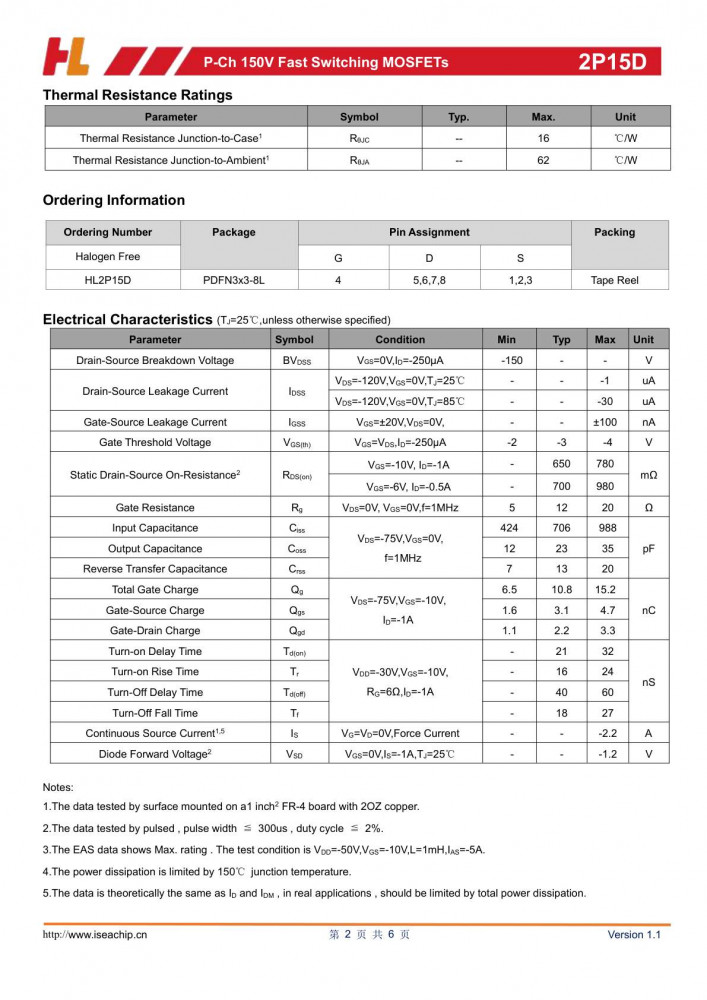 HL 2P15D datasheet page 2