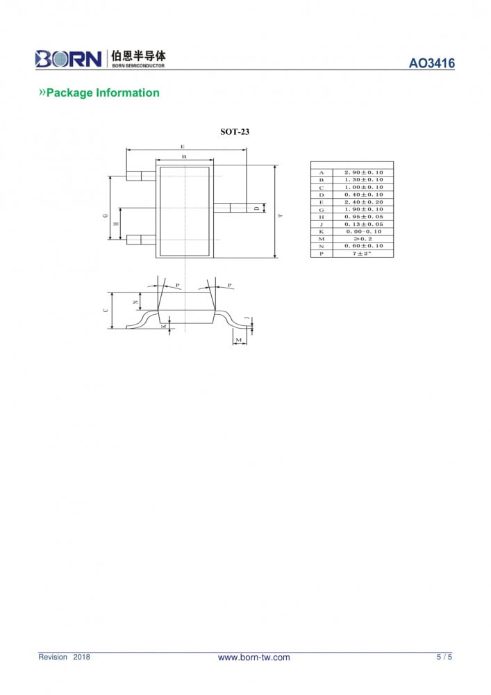 AO3416 datasheet page 5