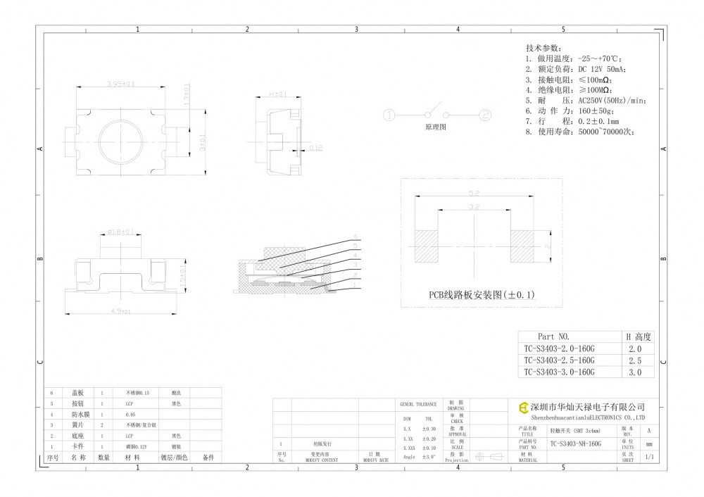 TC-S3403-2.0-160G technical drawing