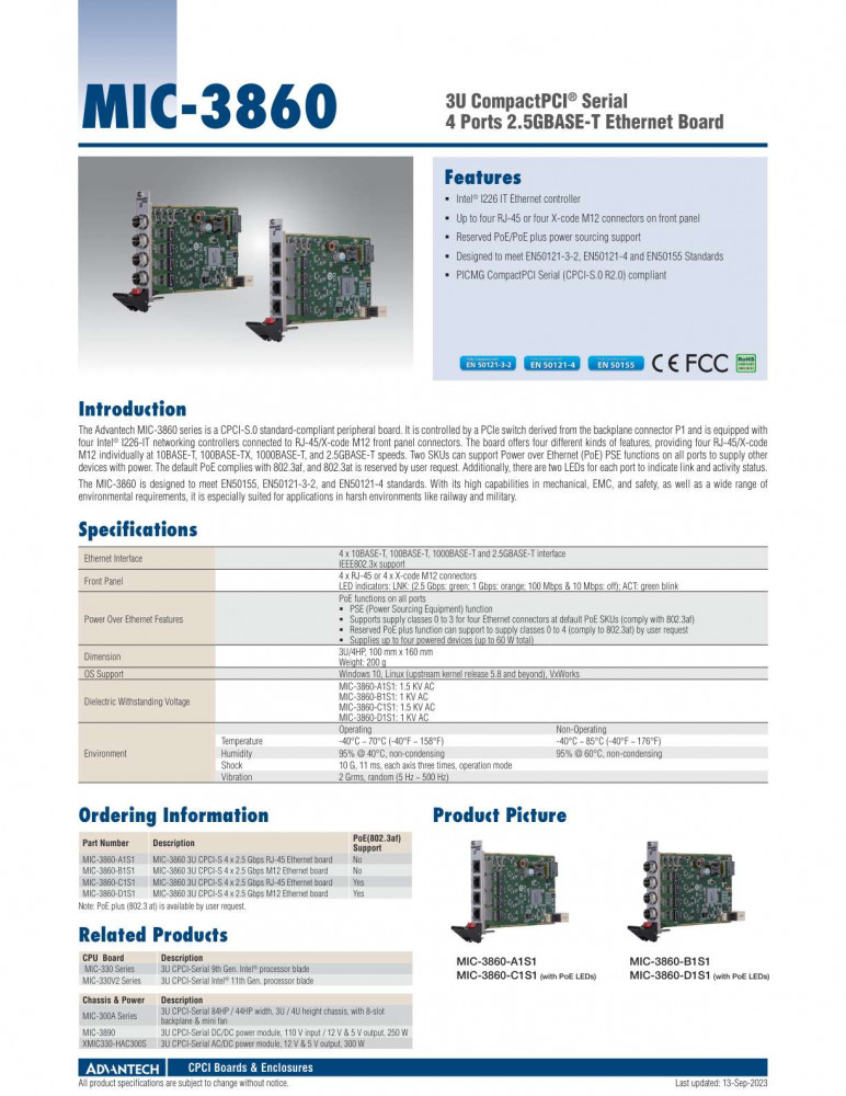 MIC-3860 technical document preview