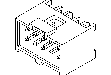 C-Grid III PCB Header, 2.54mm Pitch, Dual Row, Right-Angle, Shrouded, 24 Circuits, Tin (Sn) Plating