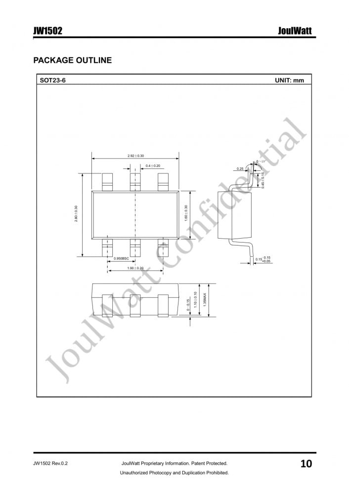 JW1502 datasheet page 10