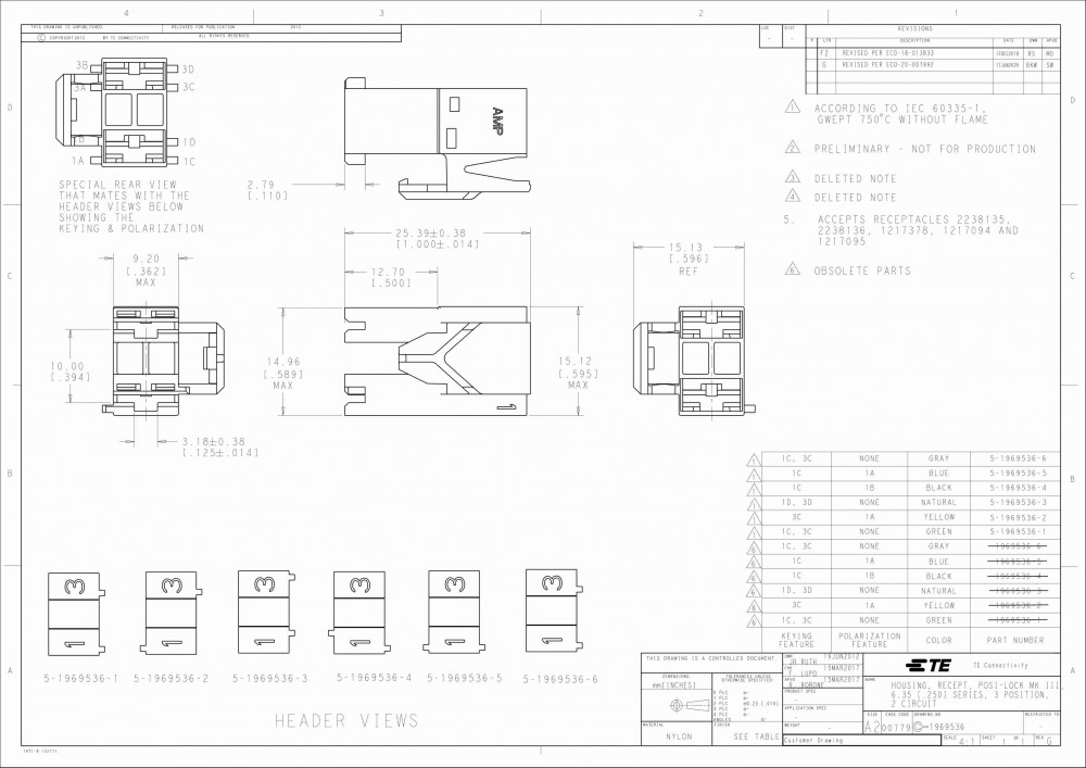 TE Connectivity 5-1969536-4 controlled drawing preview