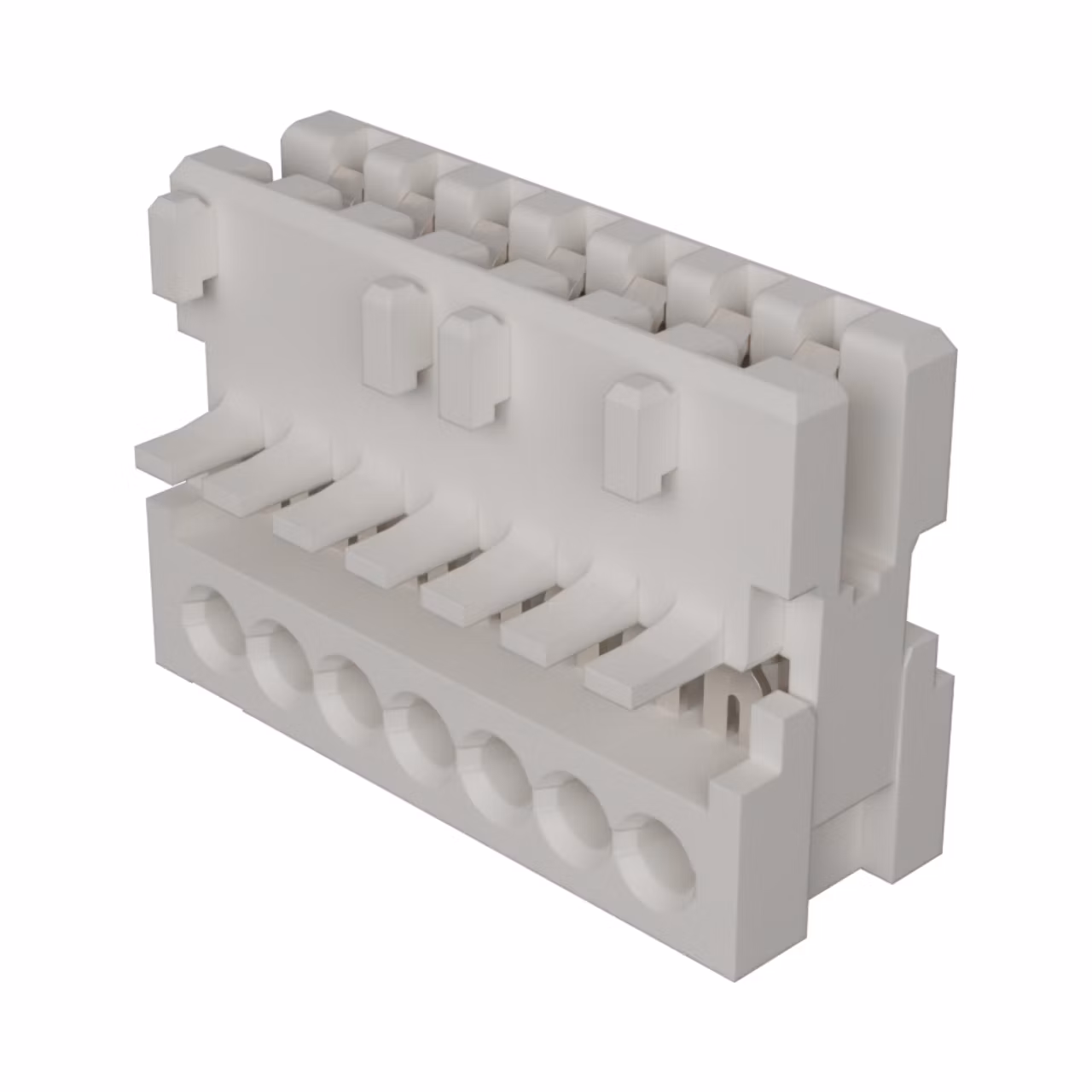 Appli-Mate RAST 2.5 Female Connector, 2.50mm Pitch, 7 Circuits, Positions B, C, F & H Removed, Open Endwalls for sale
