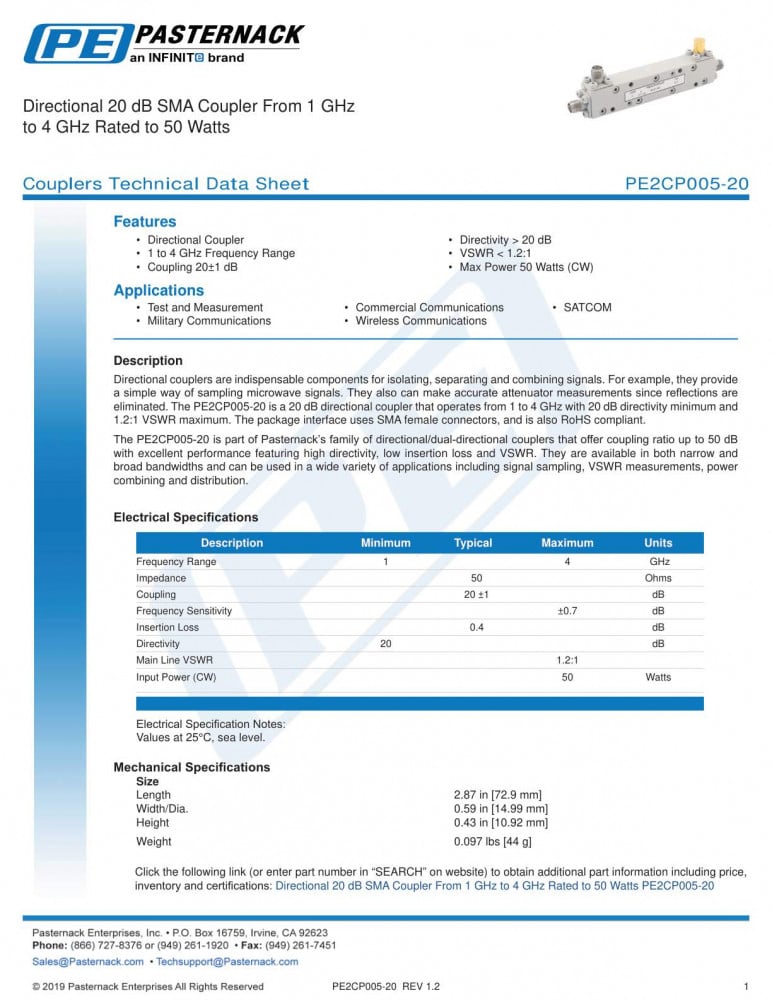 PE2CP005-20 technical document page 1