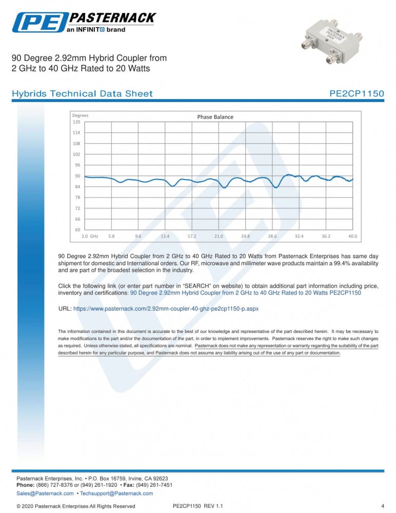 PE2CP1150 technical datasheet page 4