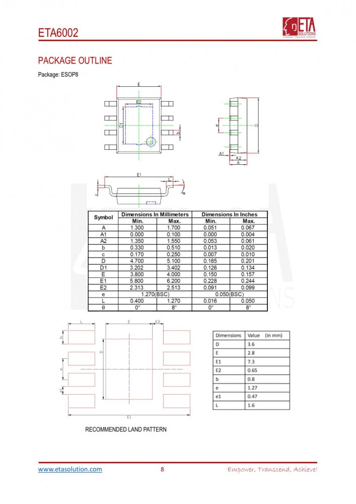 ETA6002E8A datasheet page 8