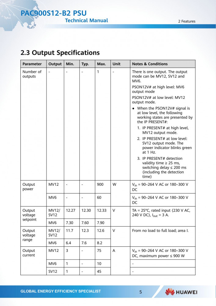 PAC900S12-B2 technical manual page 10