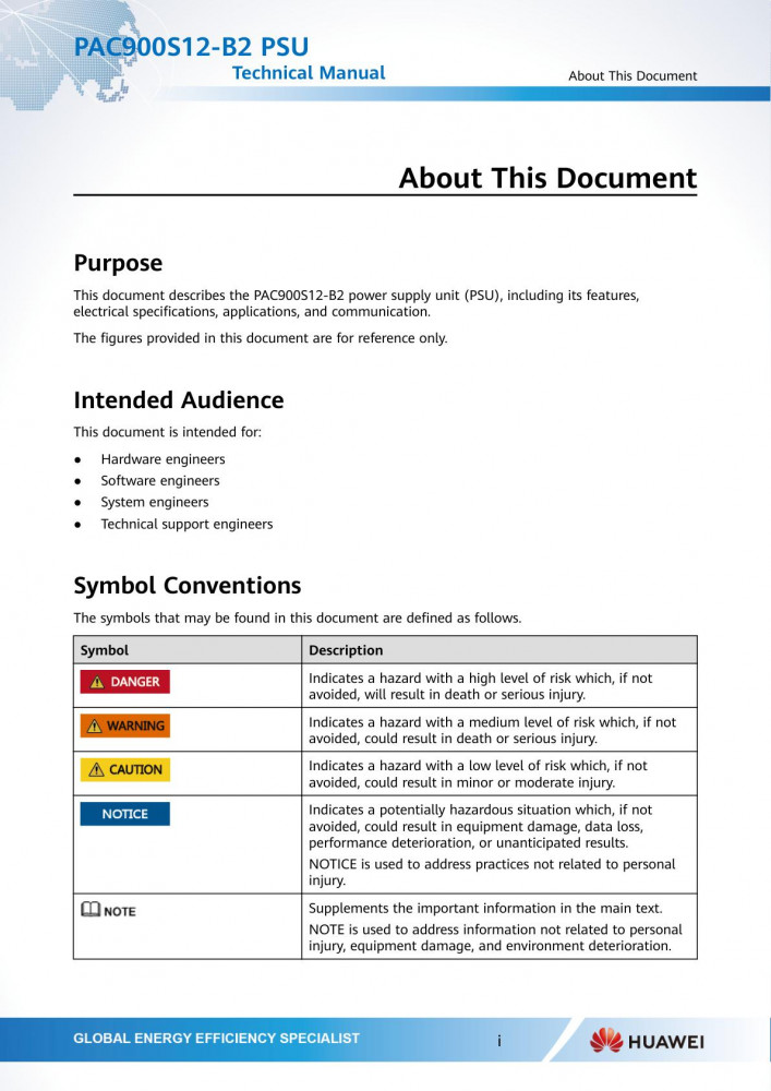 PAC900S12-B2 technical manual page 2