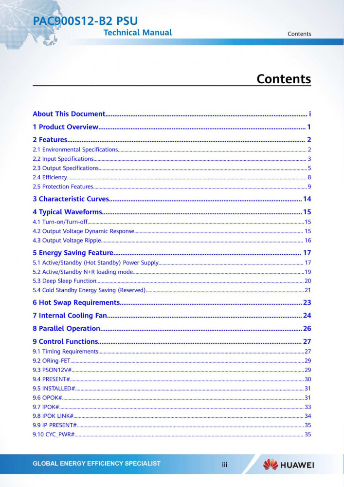 PAC900S12-B2 technical manual page 4