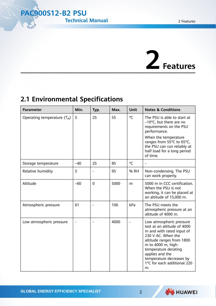 PAC900S12-B2 technical manual page 7