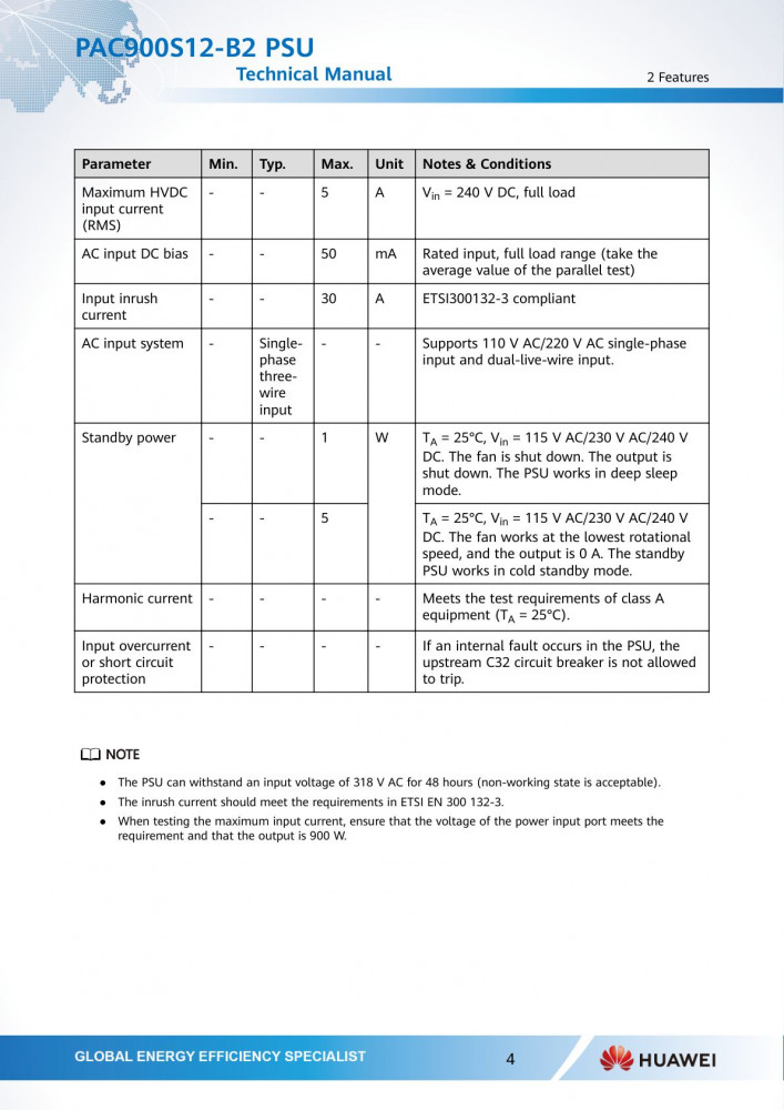 PAC900S12-B2 technical manual page 9