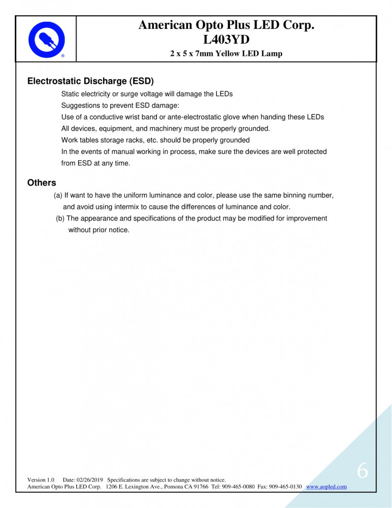 L403YD technical document page 6