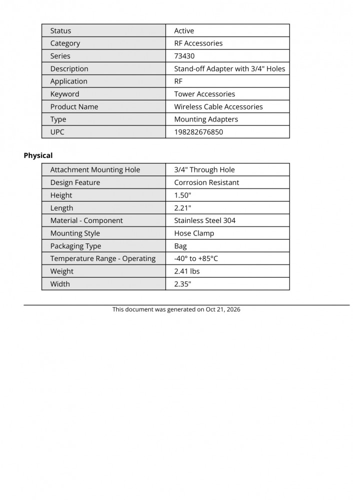 Technical document visual 2 for Molex 734300150