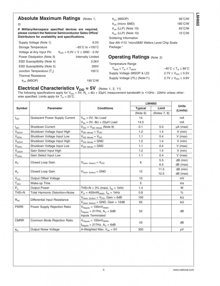 LM4665LDX-G technical document page 5
