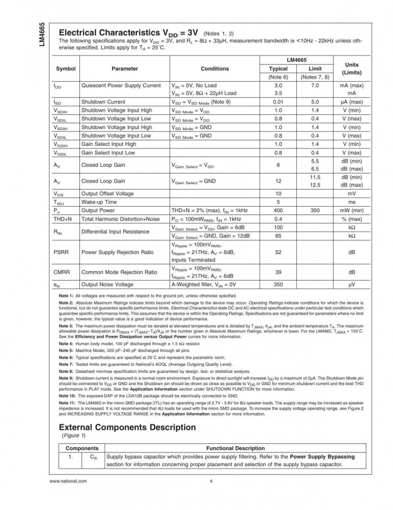 LM4665LDX-G technical document page 6
