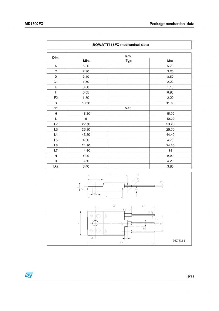 MD1802FX datasheet page 9