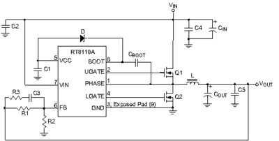 RT8110A - Wide Input Range Synchronous Buck DC/DC PWM Controller for sale