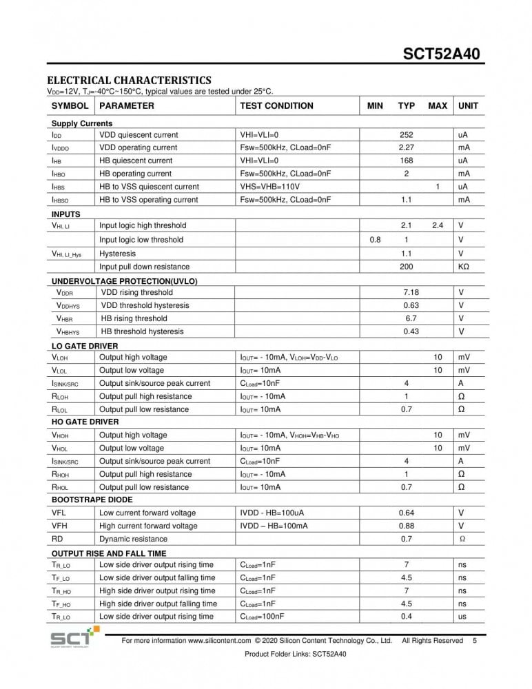 SCT52A40STER datasheet page 5