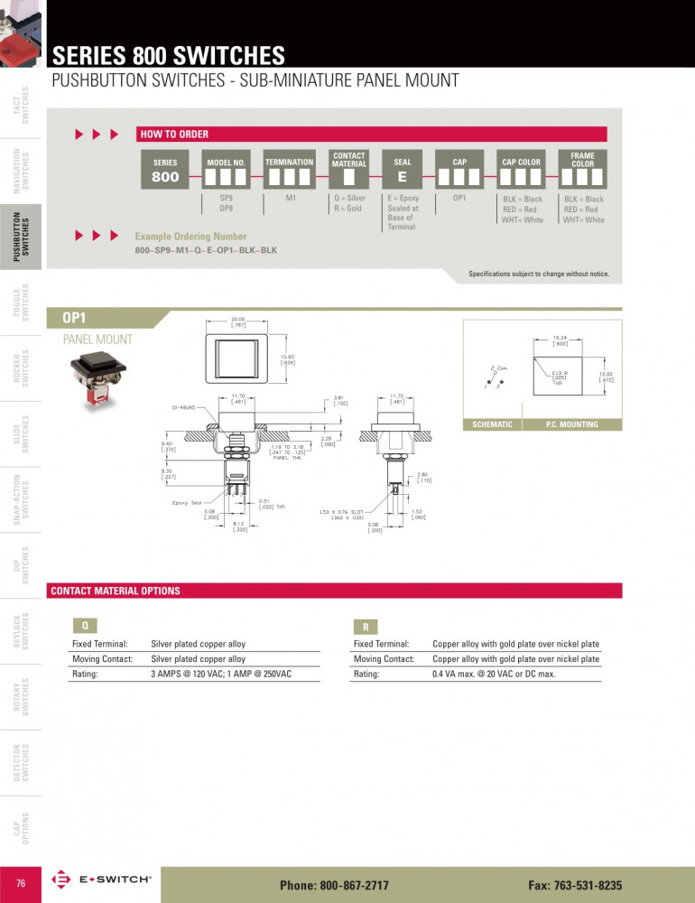 Series 800 technical document, page 5