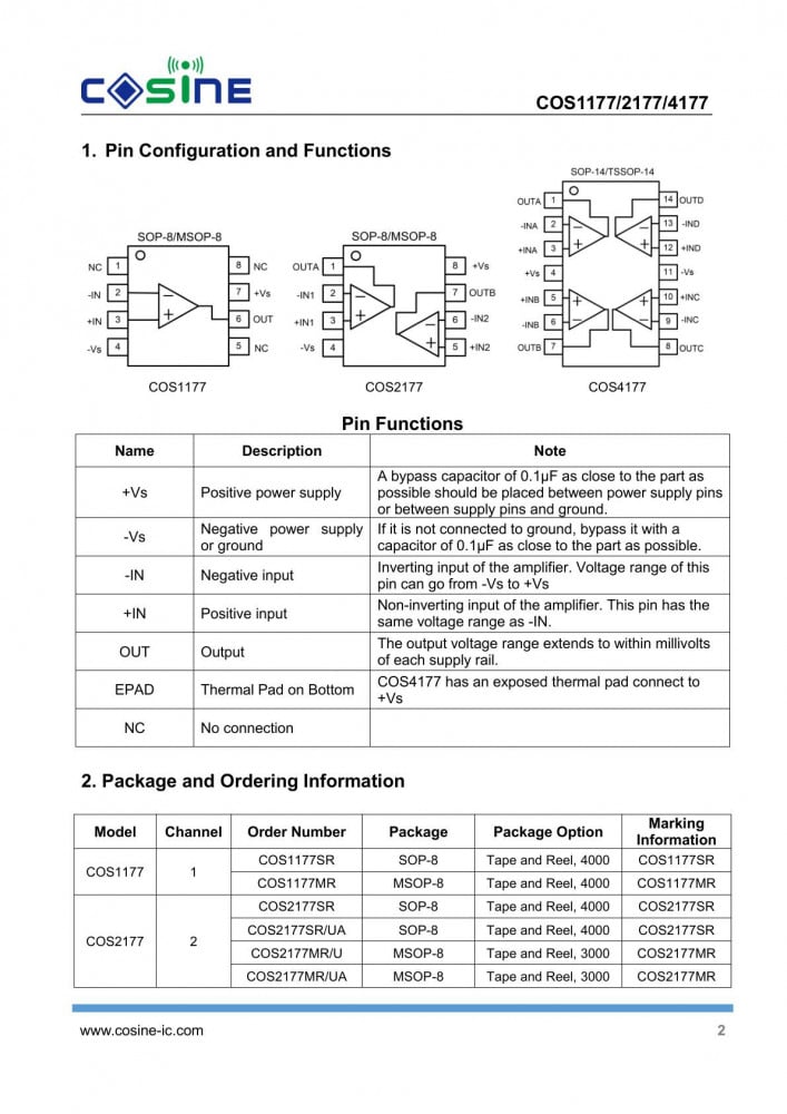 COS4177SR datasheet page 2