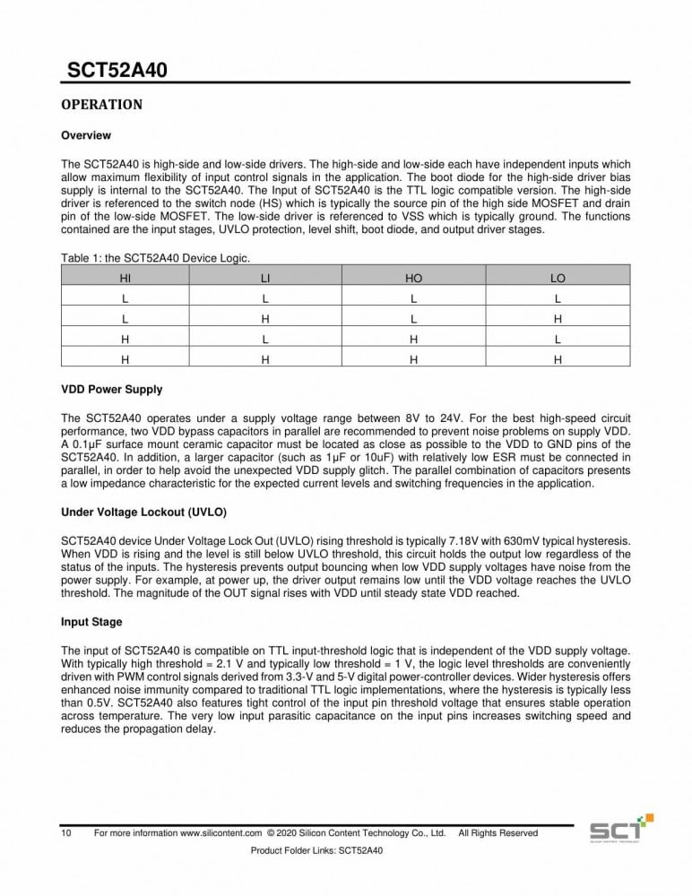 SCT52A40STDR datasheet page 10