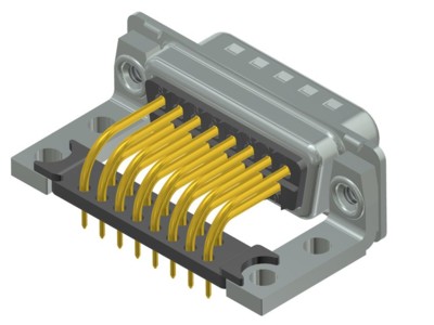 D-SUB Standard • 15-pos. • Plug • Solder pin angled .590