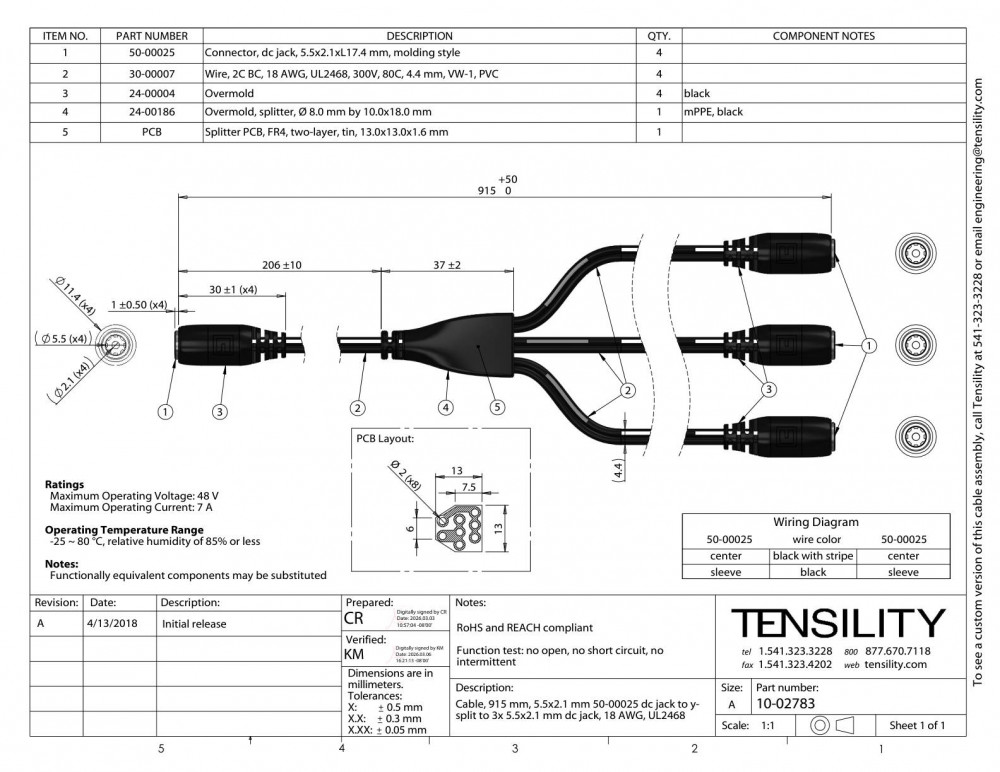 Tensility International 10-02783 product drawing