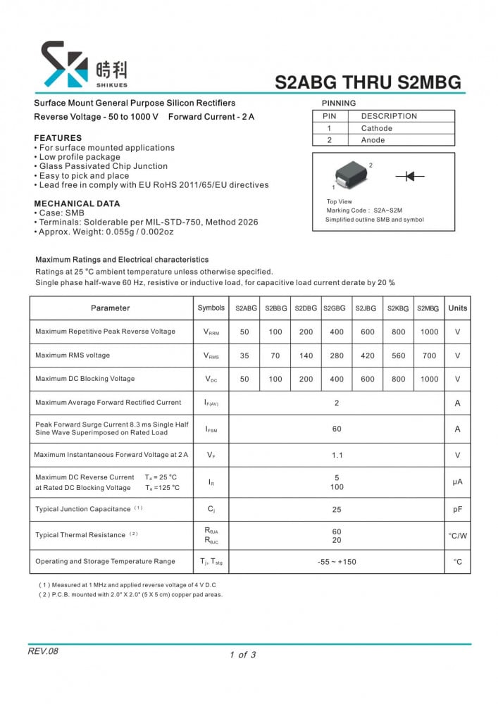 S2JBG datasheet page 1