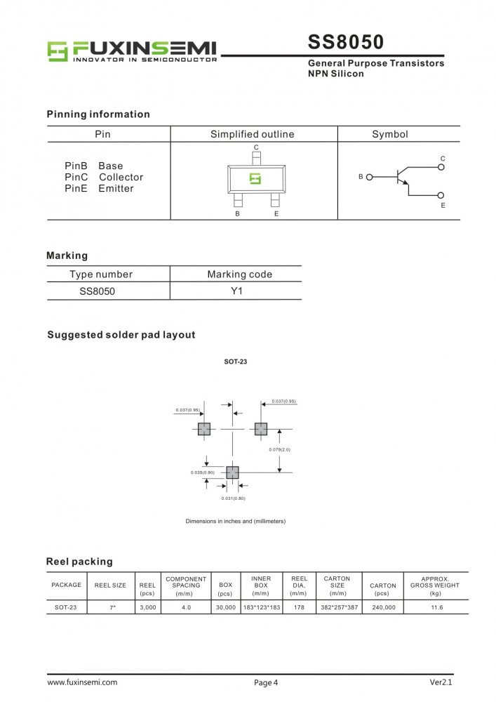 SS8050 datasheet page 4
