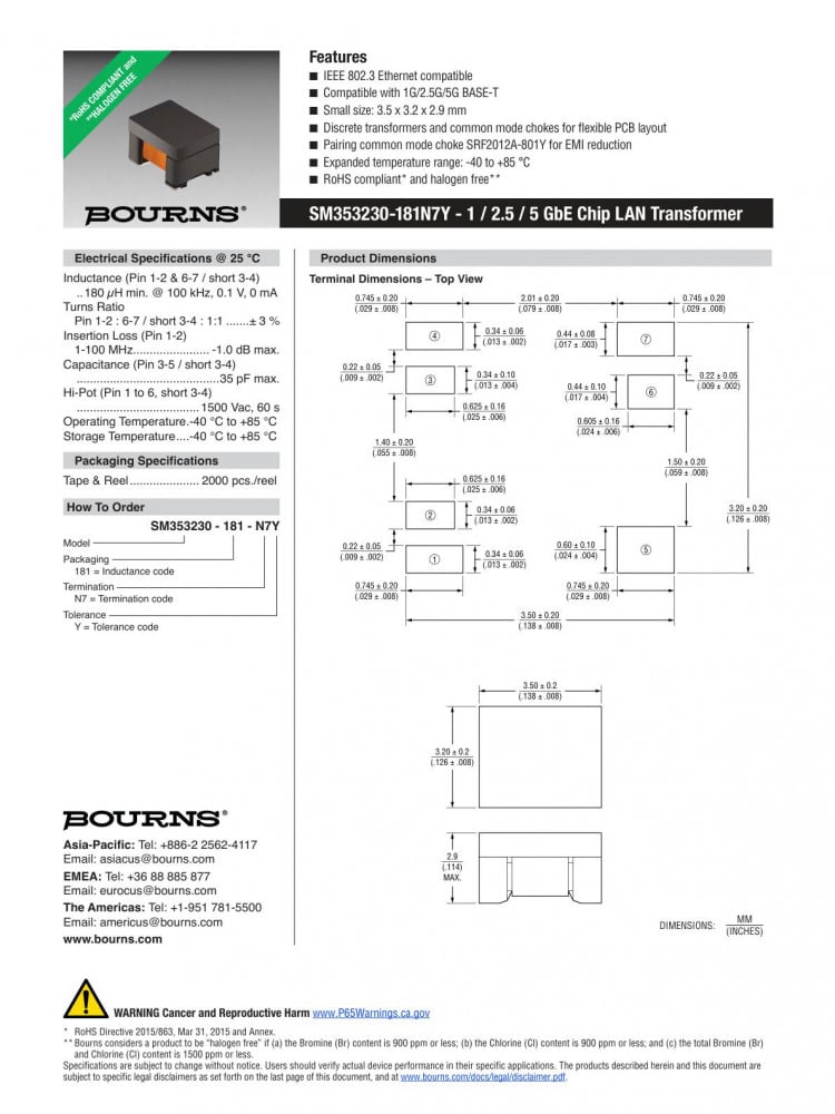 SM353230-181N7Y datasheet page 1