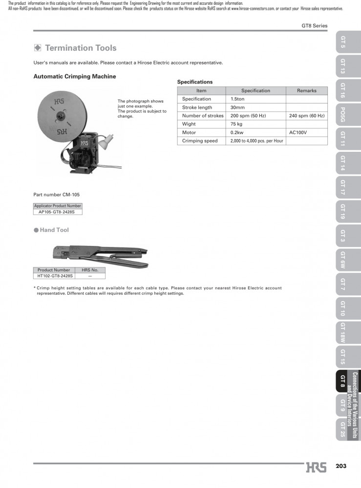 HRS GT8 catalog page 9