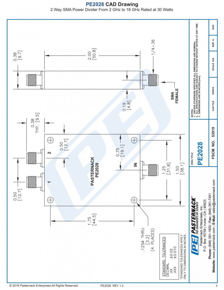 PE2028 technical document page 3