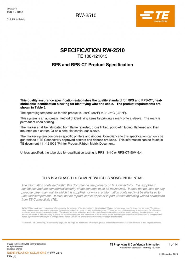 TE RPS specification page 1