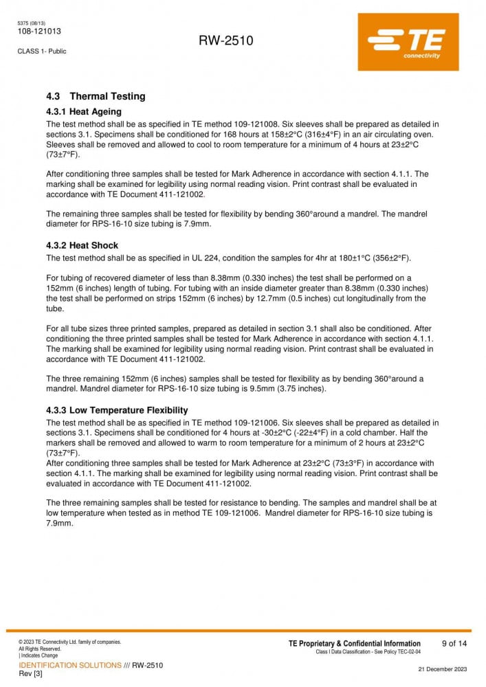 TE RPS specification page 9