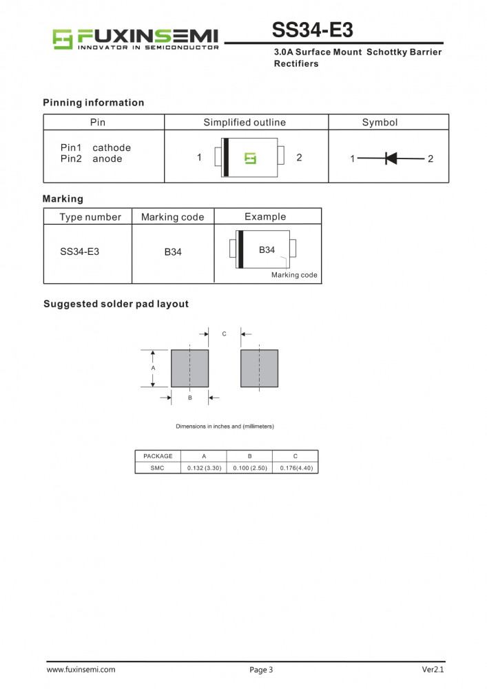 SS34-E3 datasheet page 3