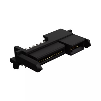 EXTreme LPHPower Receptacle Header, Right-Angle, 2 Power Contacts, 28 Signal Contacts, Select Gold (Au) Plating, for 2.36mm Thick PC Board, with Guide Posts and Press-fit Plastic Pegs for sale