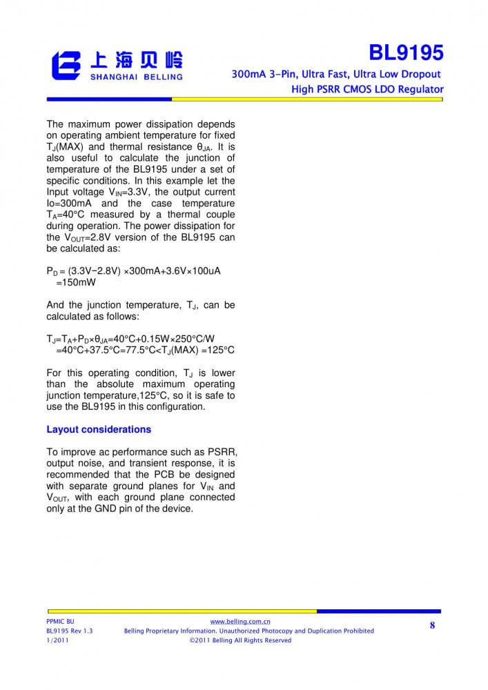 BL9195 datasheet page 8