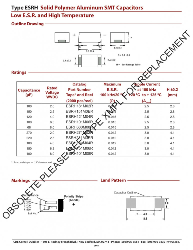 ESRH series datasheet page 2