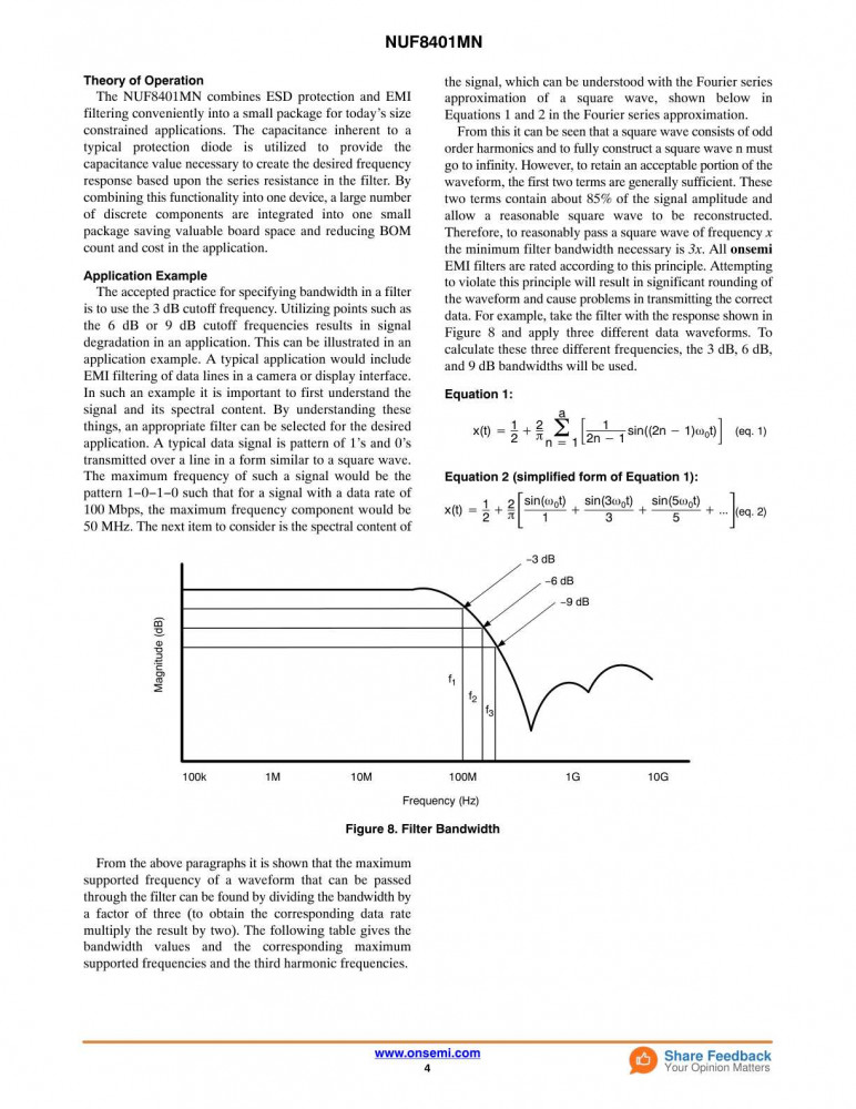 NUF8401MNT4G technical document, page 4