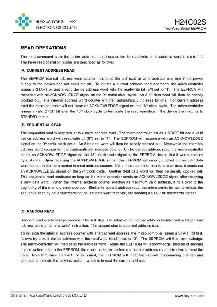 H24C02S datasheet page 7