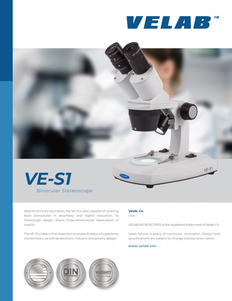 VE-S1 product documentation image, page 1