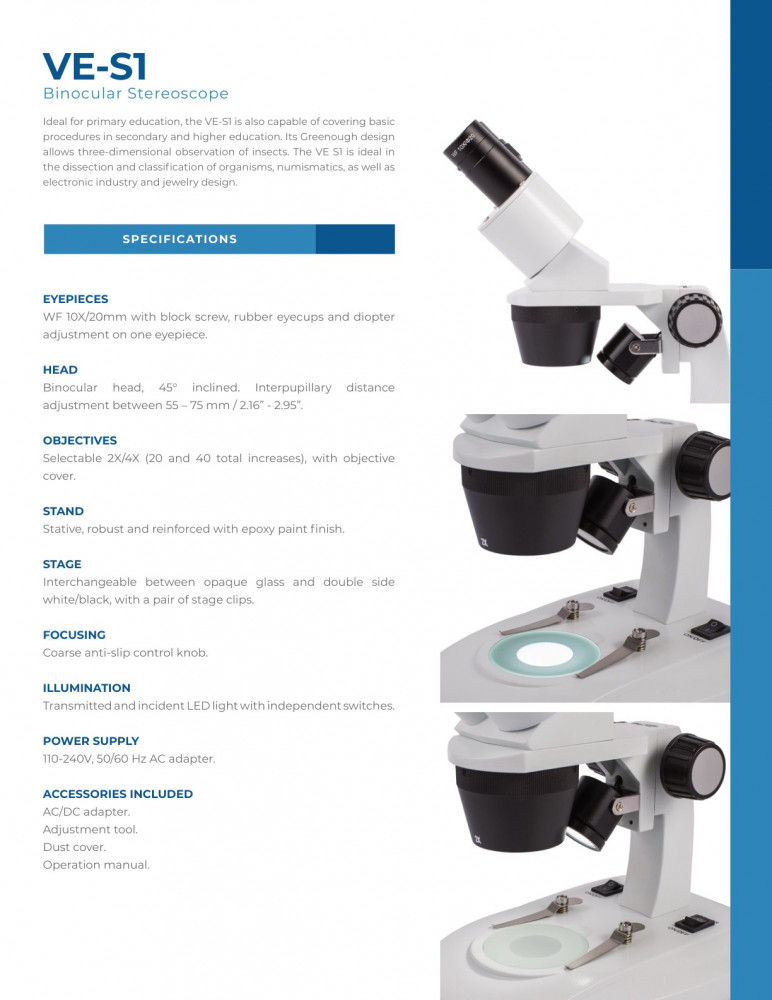 VE-S1 product documentation image, page 2