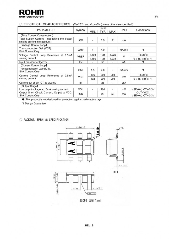 BD6550G-TR technical document page 2