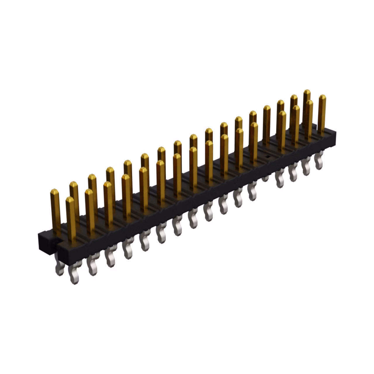 2.00mm Pitch Milli-Grid Straddle Mount Header, 34 Circuits (void at circuit 26), 0.76µm Gold (Au) Selective Plating, Lead-Free for sale