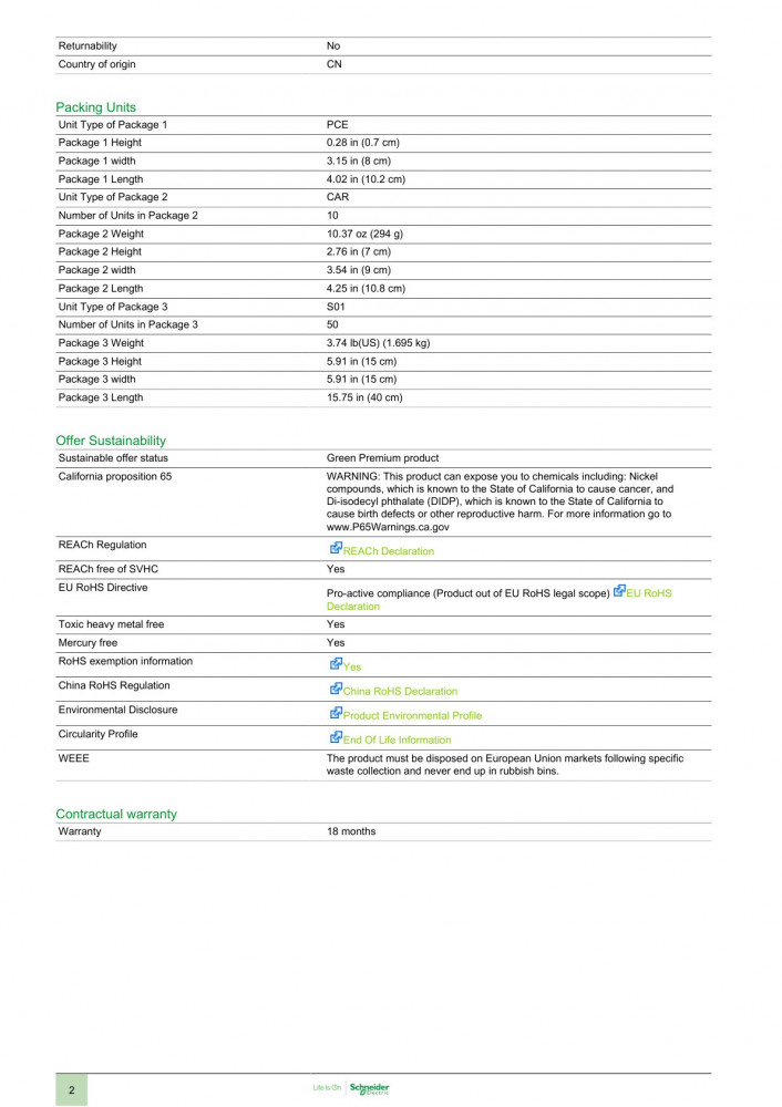 RSLZVA3 dimensions reference